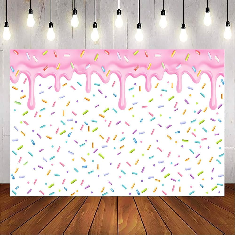 Donut Backdrop Donut Grow Up Birthday Backdrop for Party Sprinkle Baby ...