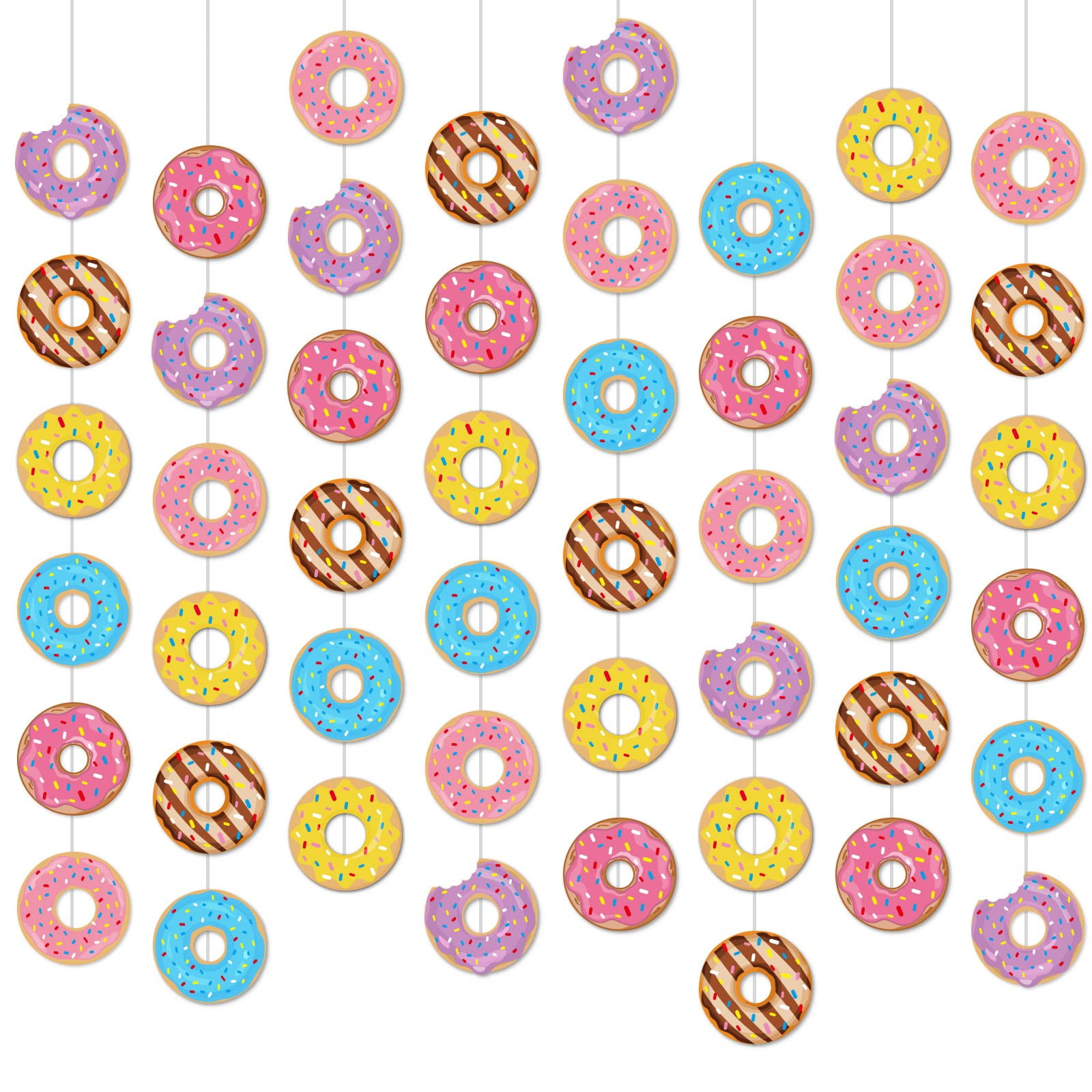 Donut Birthday Party Banners MMF7 Donut Garland Kit Donuts Hanging ...