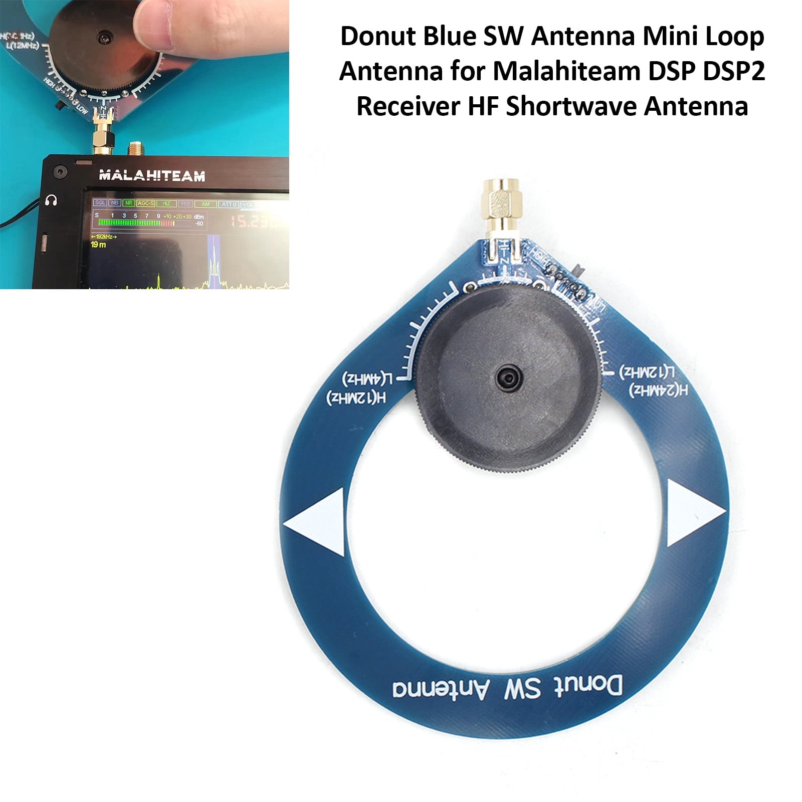 Donut Blue SW HF Shortwave Antenna Mini Loop Antenna for Malahiteam DSP ...