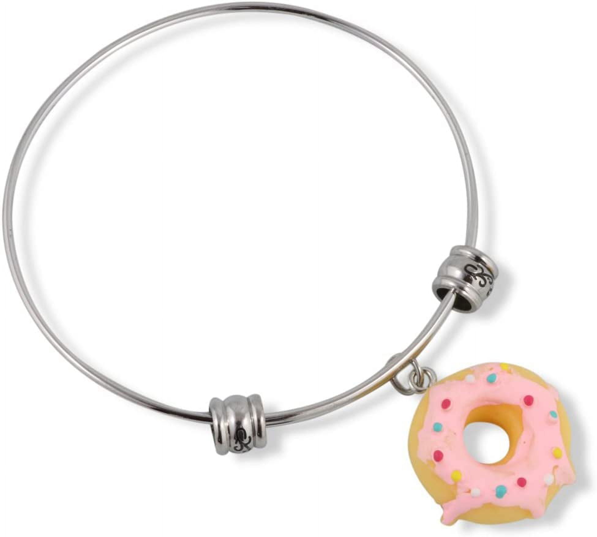 Donut Bracelet | BFF Food Bracelets Yellow with Pink Icing and ...