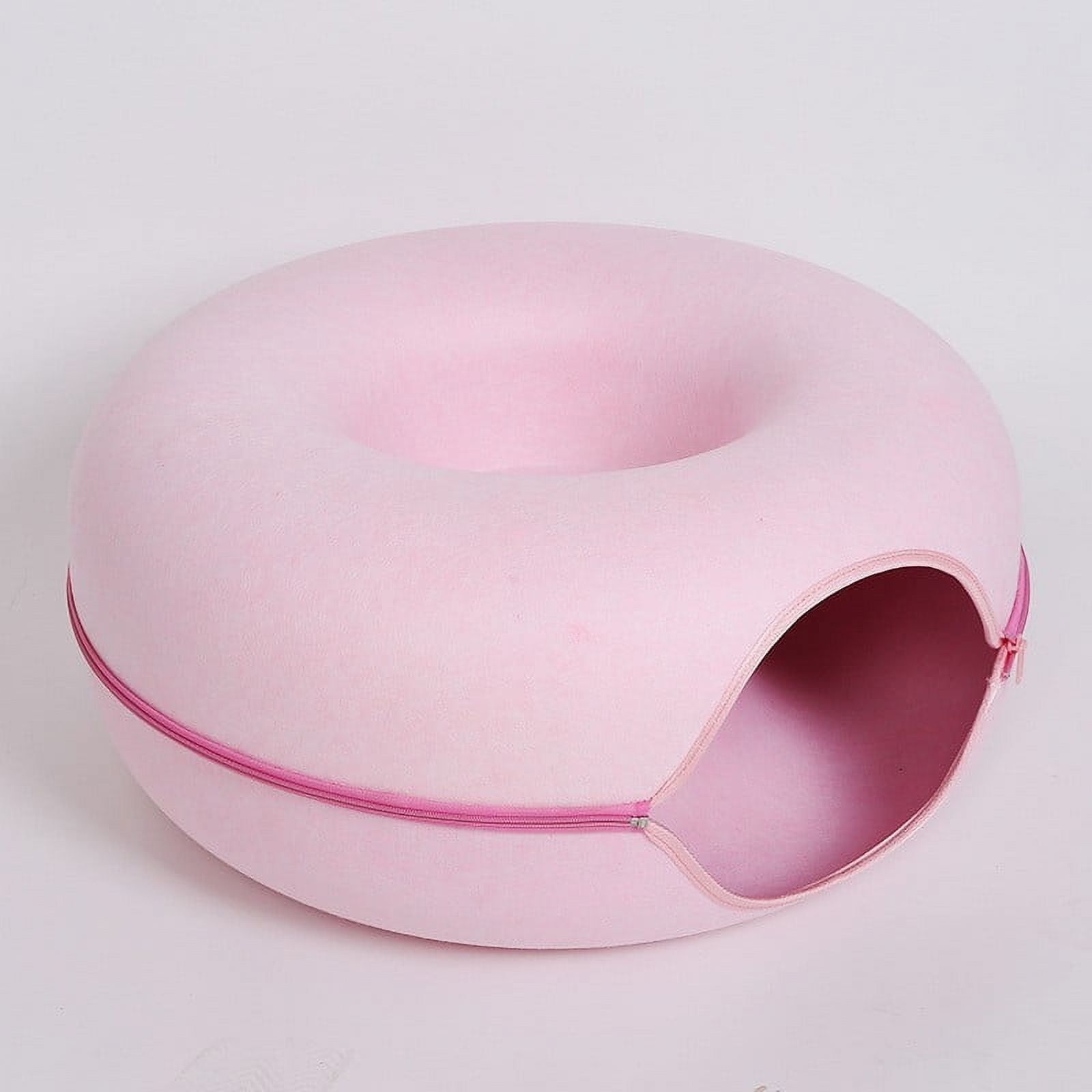 Donut Cat Bed Interactive Tunnel Pet Felt Indoor Toys Cats House Kitten ...