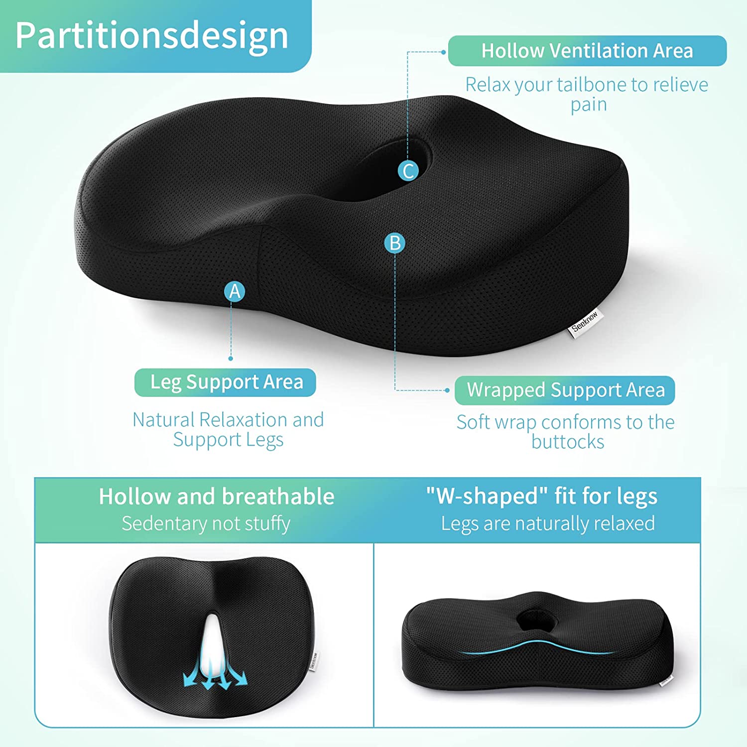 Donut Cushion for Tailbone Pain Hemorrhoid for Women/Men Donut Cushions ...