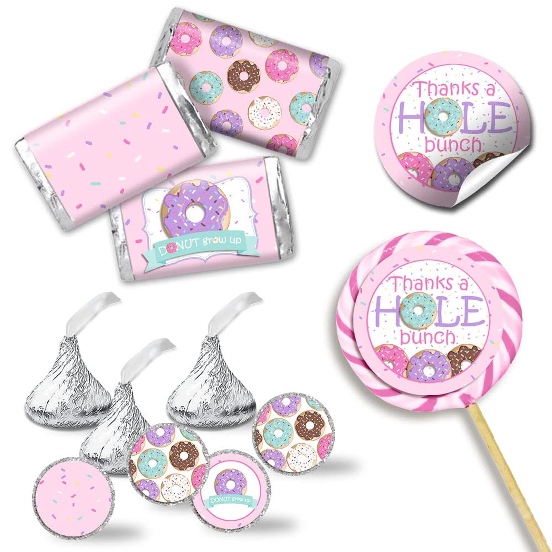 Donut Delight Birthday Sticker Party Kit for Girls - 429 Fun Pieces ...