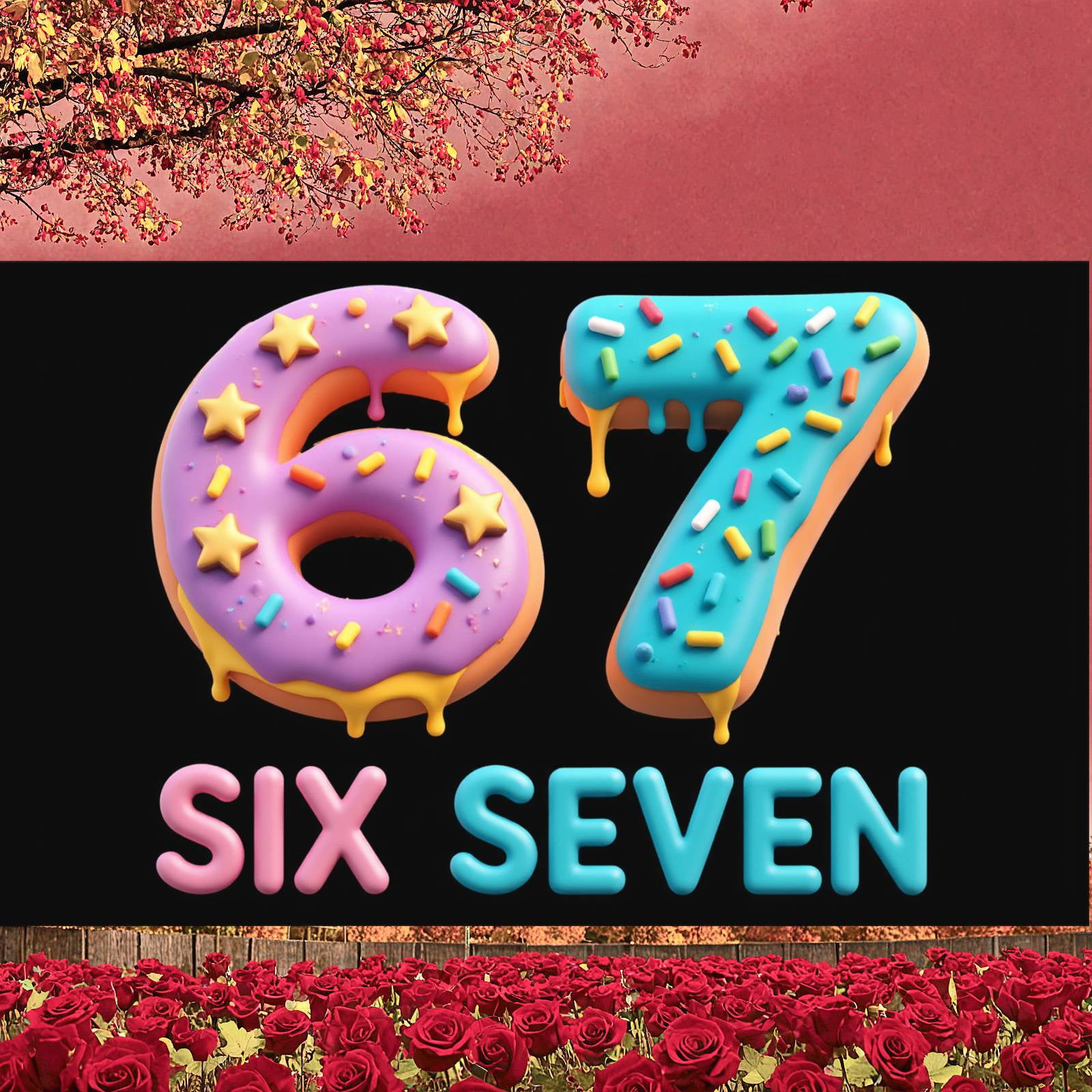Donut Design 6th Birthday Banner Colorful Sprinkles 7th Birthday ...