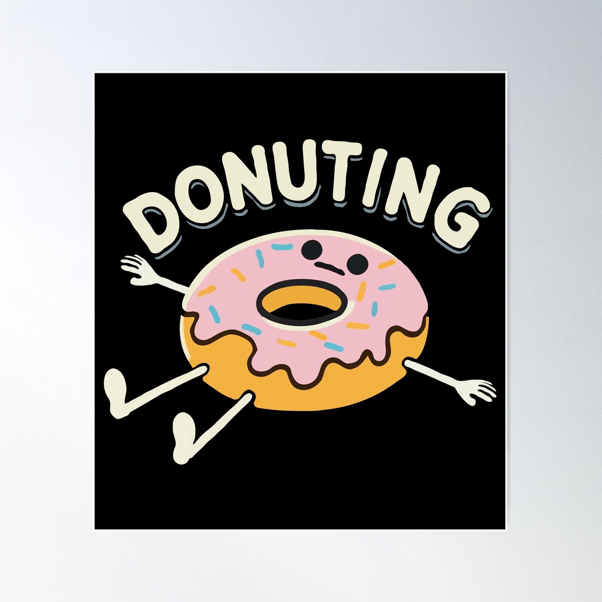 Donut Do Nothing Poster Wall Art, Modern Wall Decor For Living Room ...