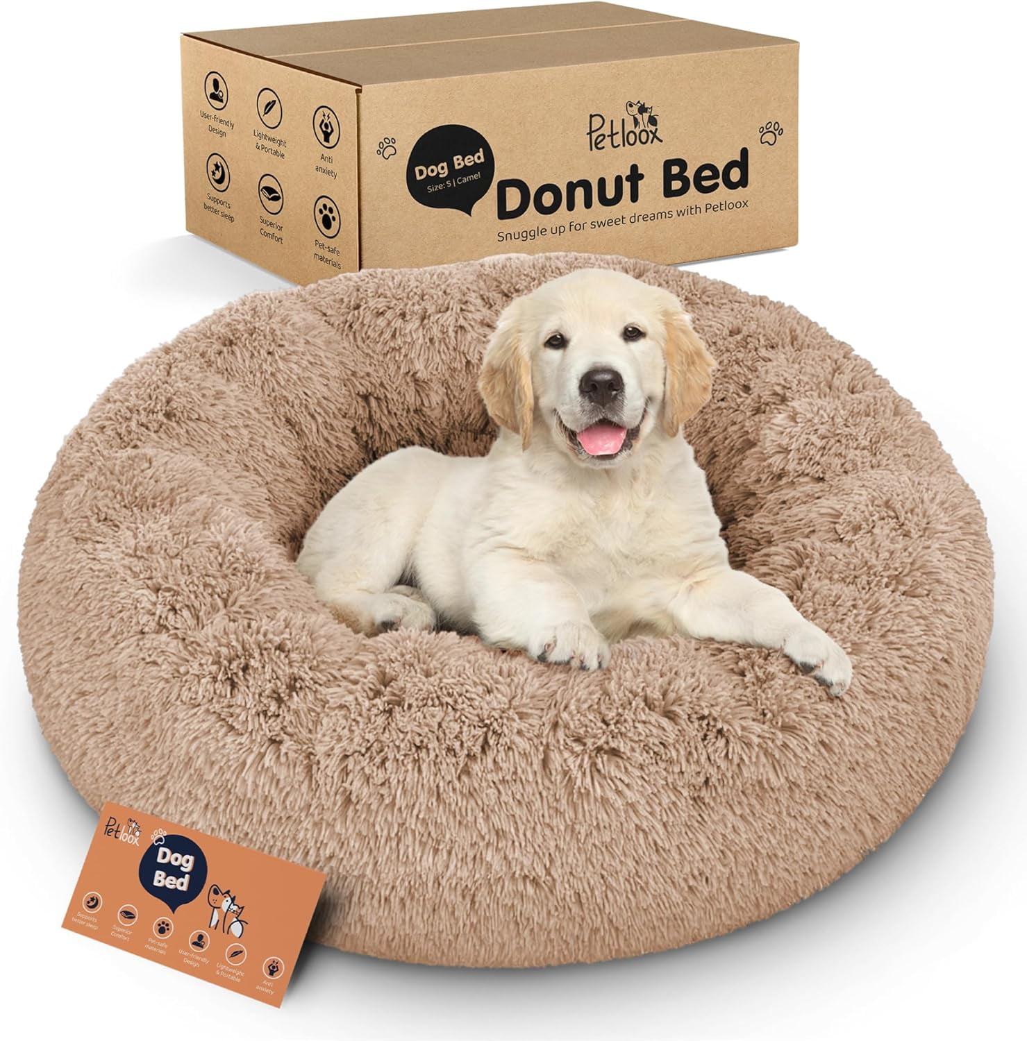 Donut Dog ed - Premium Comfort for Anxiety Relief - Fluffy & Calming ...