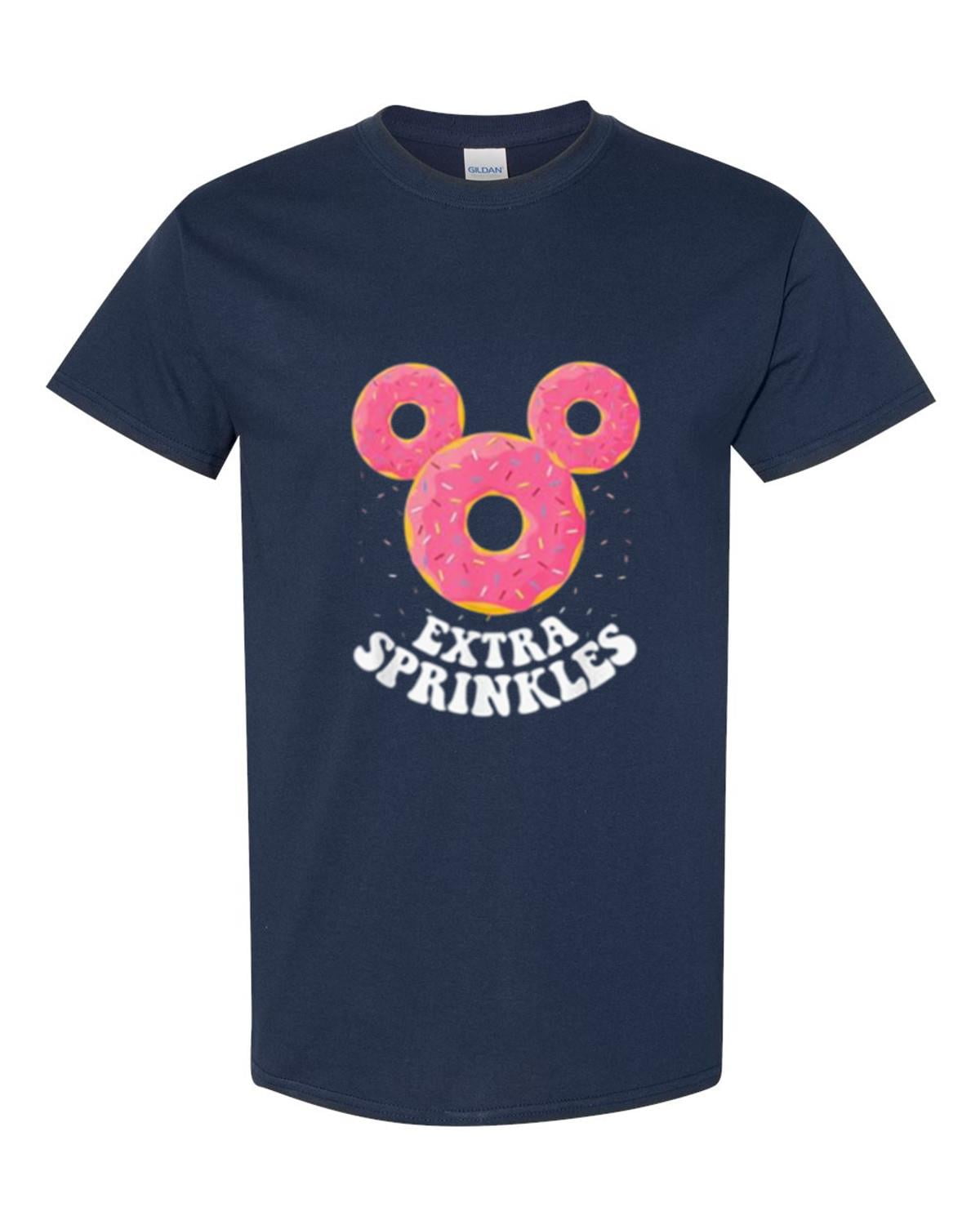 Donut Ears Extra Sprinkles Sweet Dessert Humor Cute Graphic Style T-Shirt, for men & women, up ...