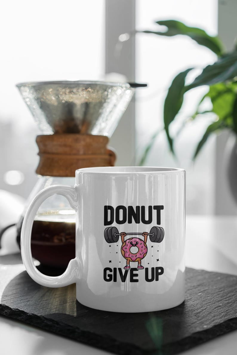 Donut G Up Mug Funny Fitness Mug Workout Motivation Cup Gym Lover Gift ...