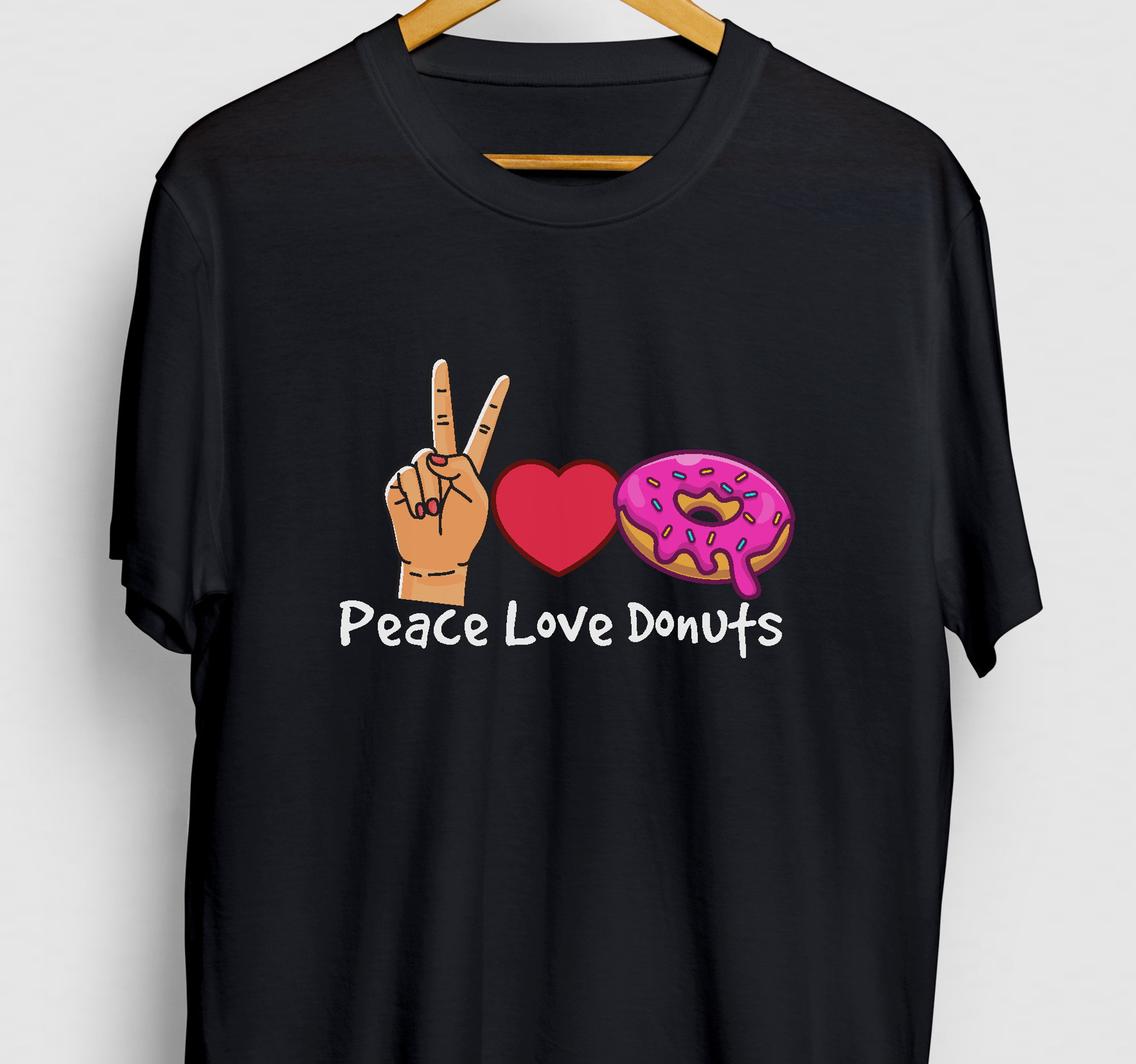 Donut Gift, Funny Party Shirt, Funny Doughnut tee, Donut Shirt, Peace ...