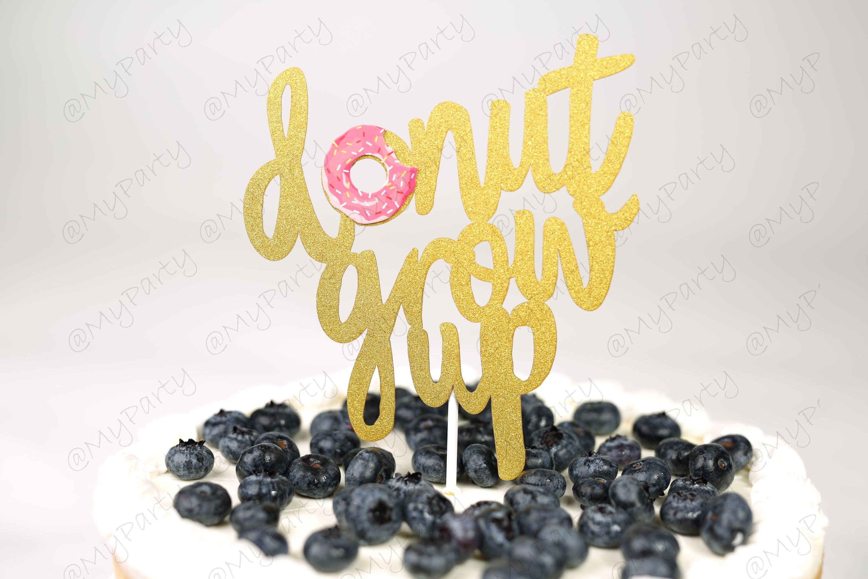 Donut Grow Up Cake Topper Glitter First Second Birthday Birthday CakeTopper Smash Cake Topper ...