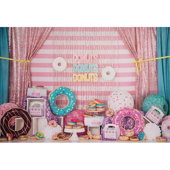 Donut Grow Up Donut Shop Sweet Girl 1st Birthday Party Cake Smash rati ...