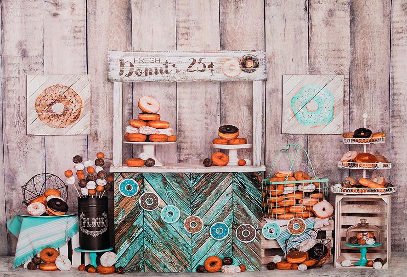 Donut Grow Up Donut Shop Sweet Girl 1st Birthday Party Cake Smash rati ...