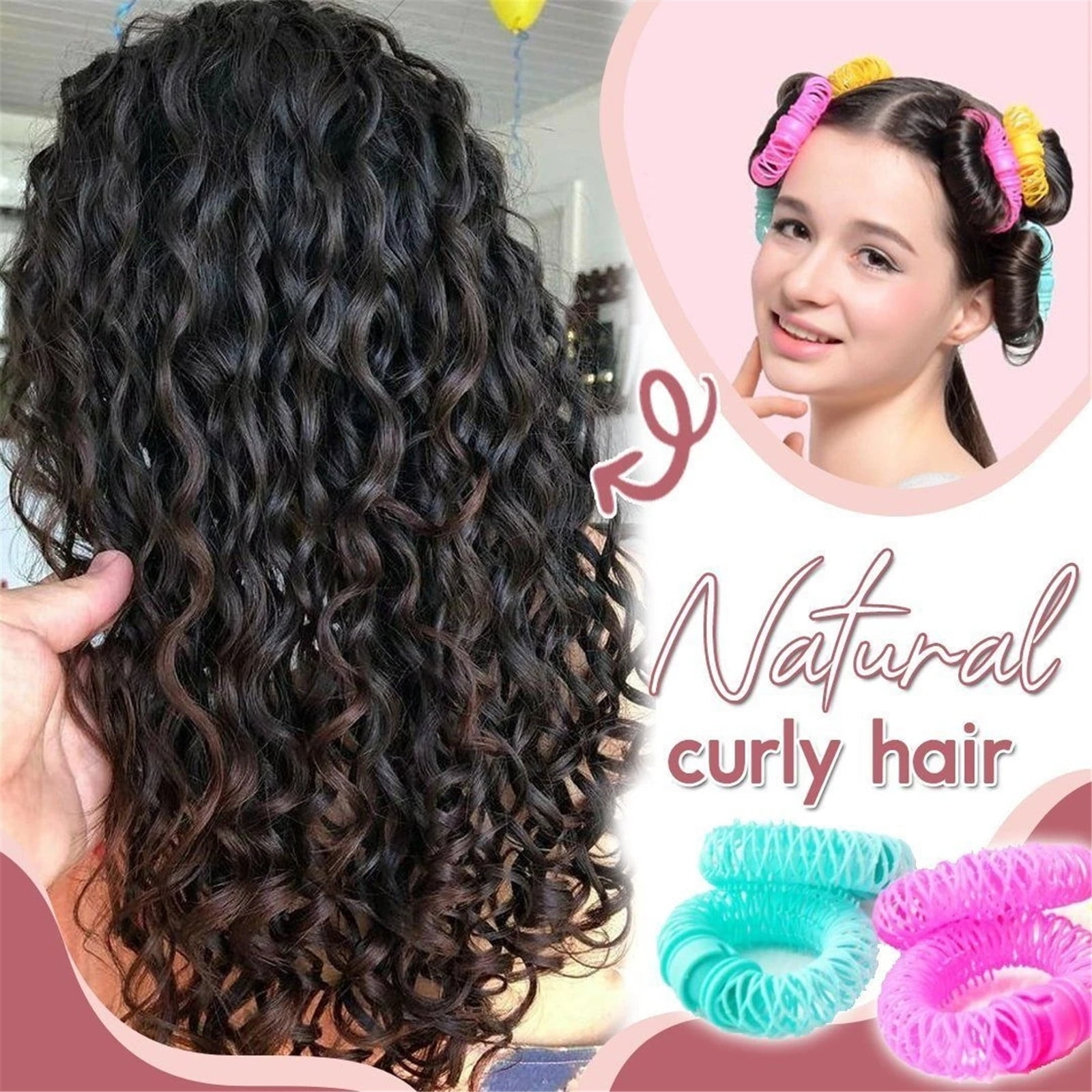 Donut Hair Natural Curlers Magic Sticks Rollers Circle Spiral Hair ...