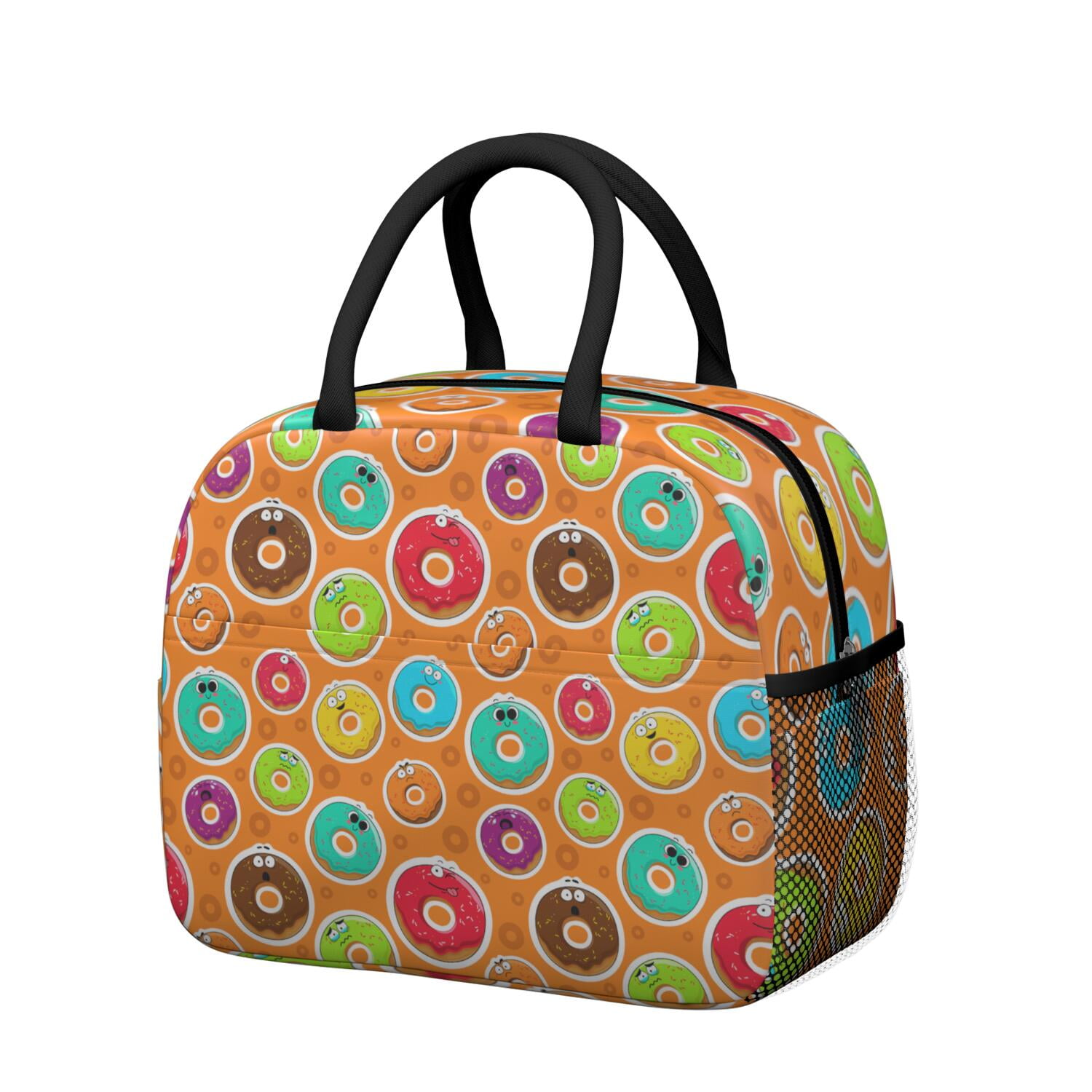 Donut Insulated Lunch Tote - Cute & Colorful Thermal Lunch Bag for ...