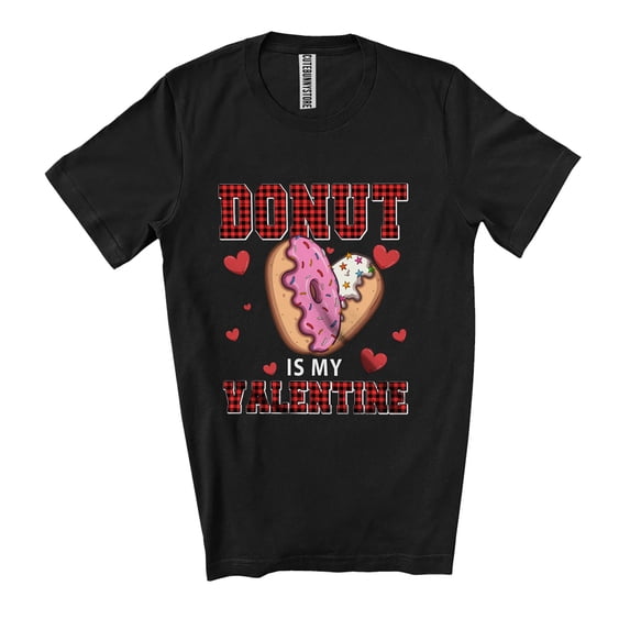 Donut Is My Valentine; Humorous Valentine's Day Red Plaid Food Lover ...