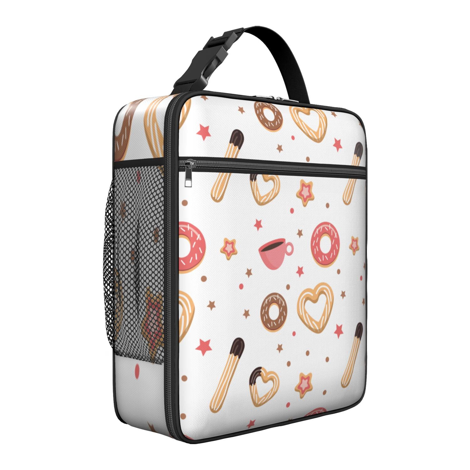 Donut Lover Insulated Lunch Bag – Bright and Cute Dessert Pattern with ...