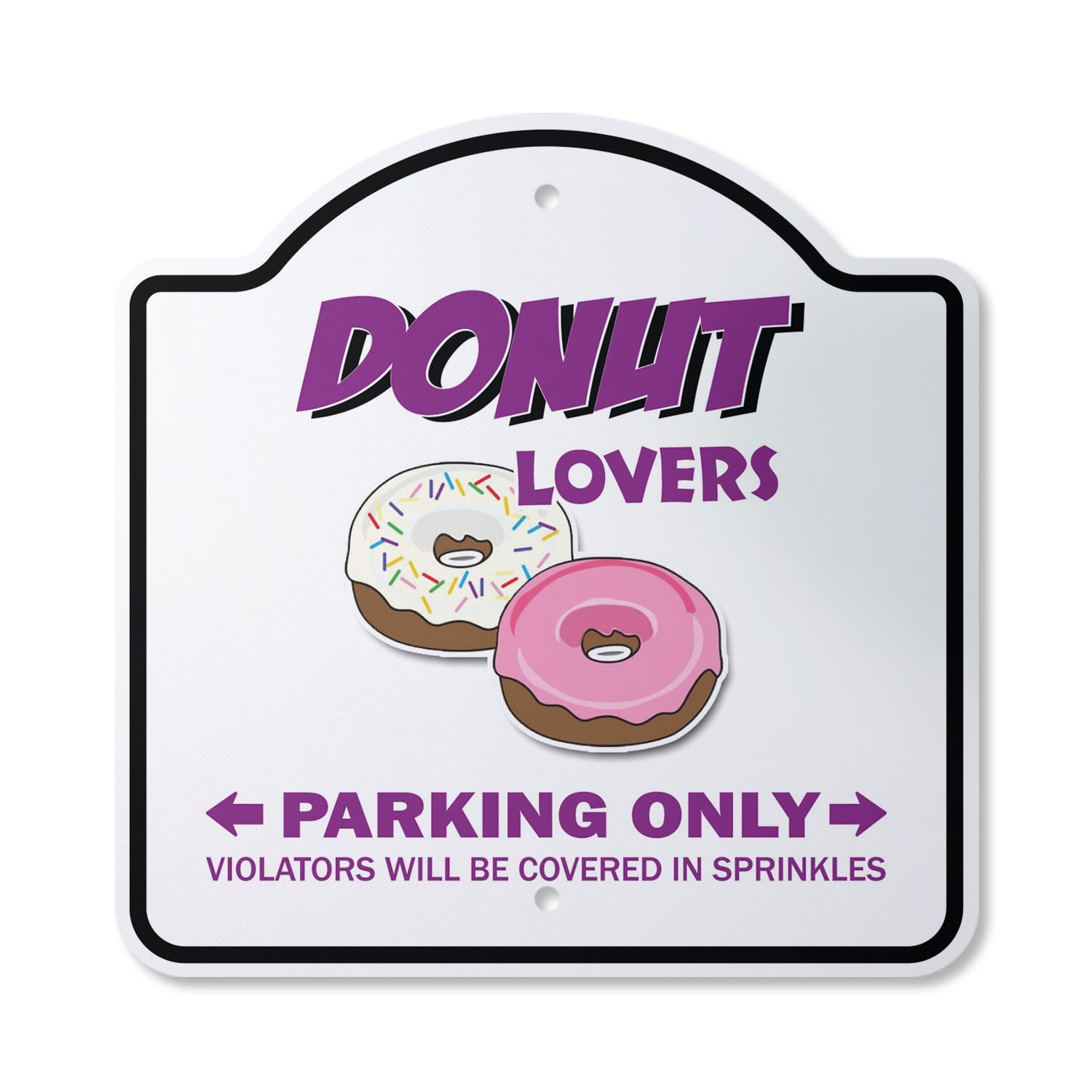 Donut Lovers Parking 10” x 10” Sign | Indoor/Outdoor Plastic ...