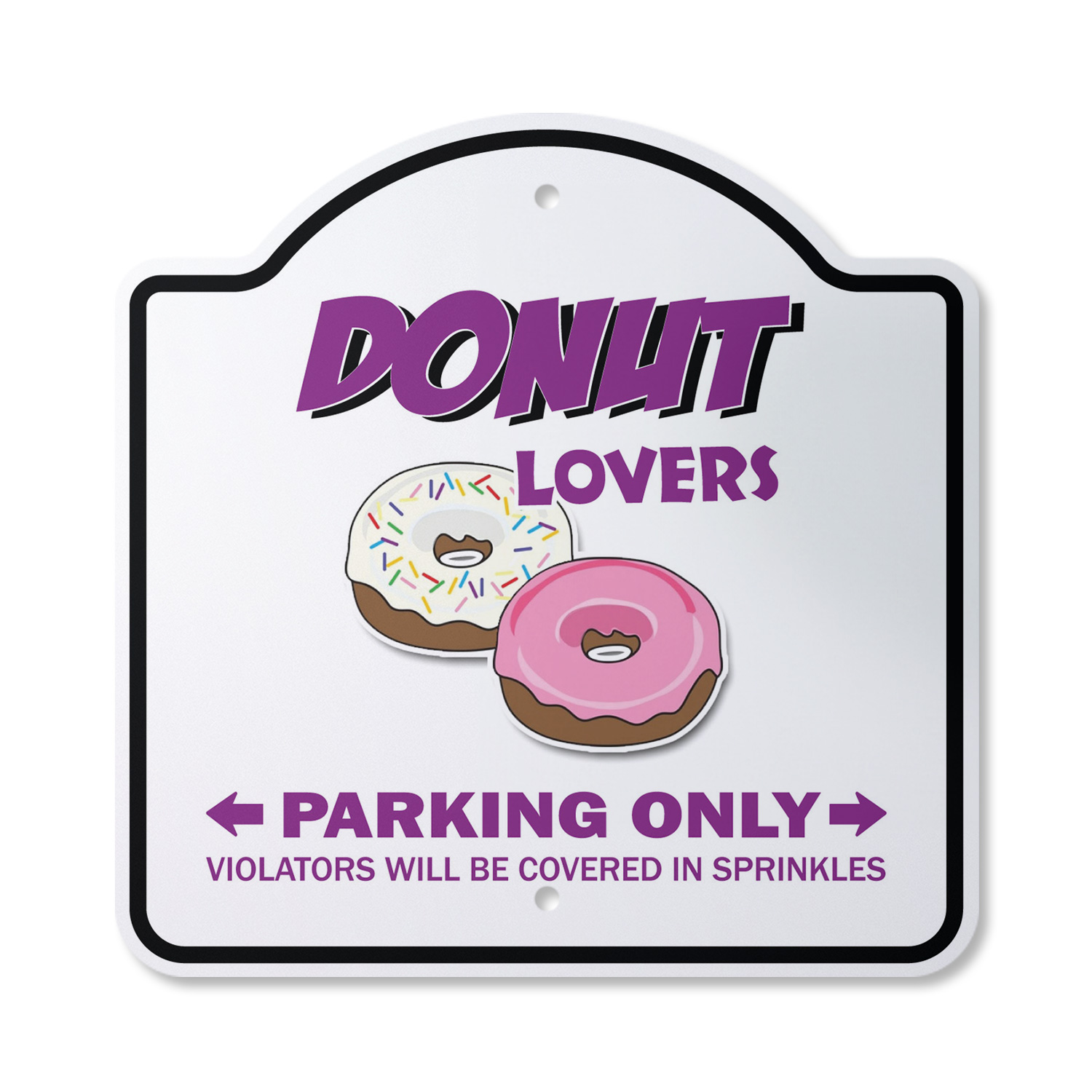 Donut Lovers Parking 14" X 14" Sign | Indoor/Outdoor Plastic ...