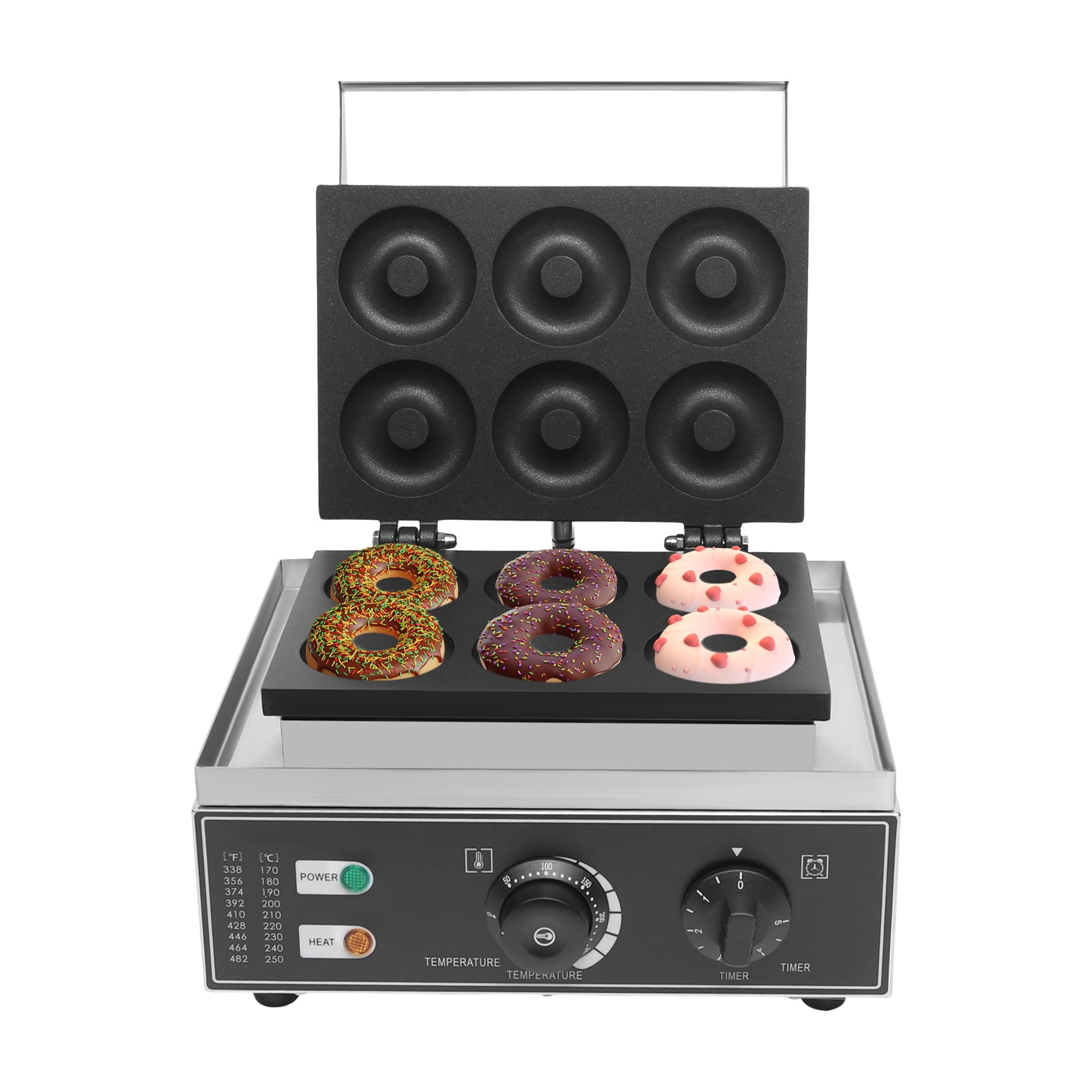 6-Hole Commercial Doughnut Maker, Nonstick Doughnut Baker Machine ...