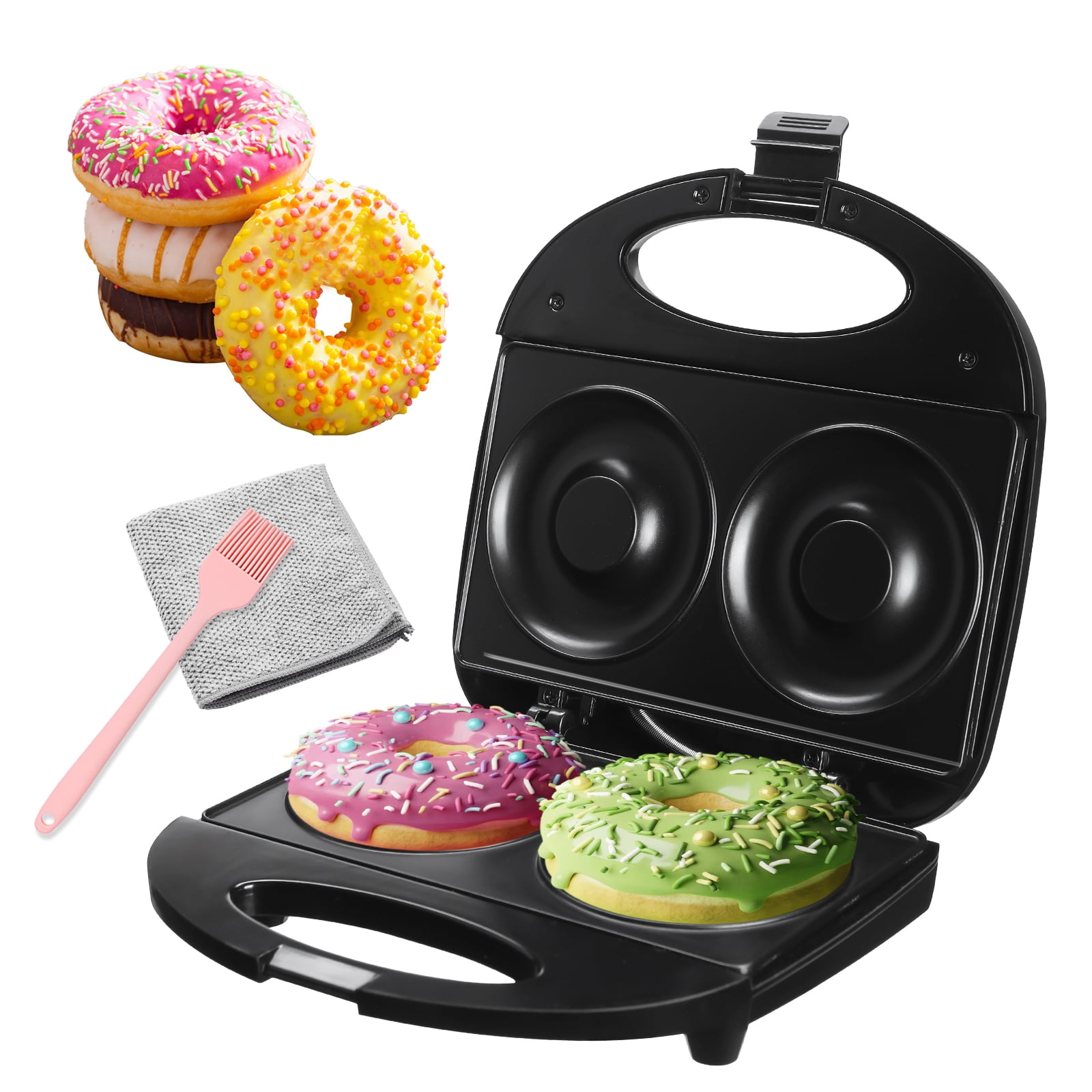 Ht Viik Mini Donut Maker, Electric Double-Sided Heating, Non-Stick ...