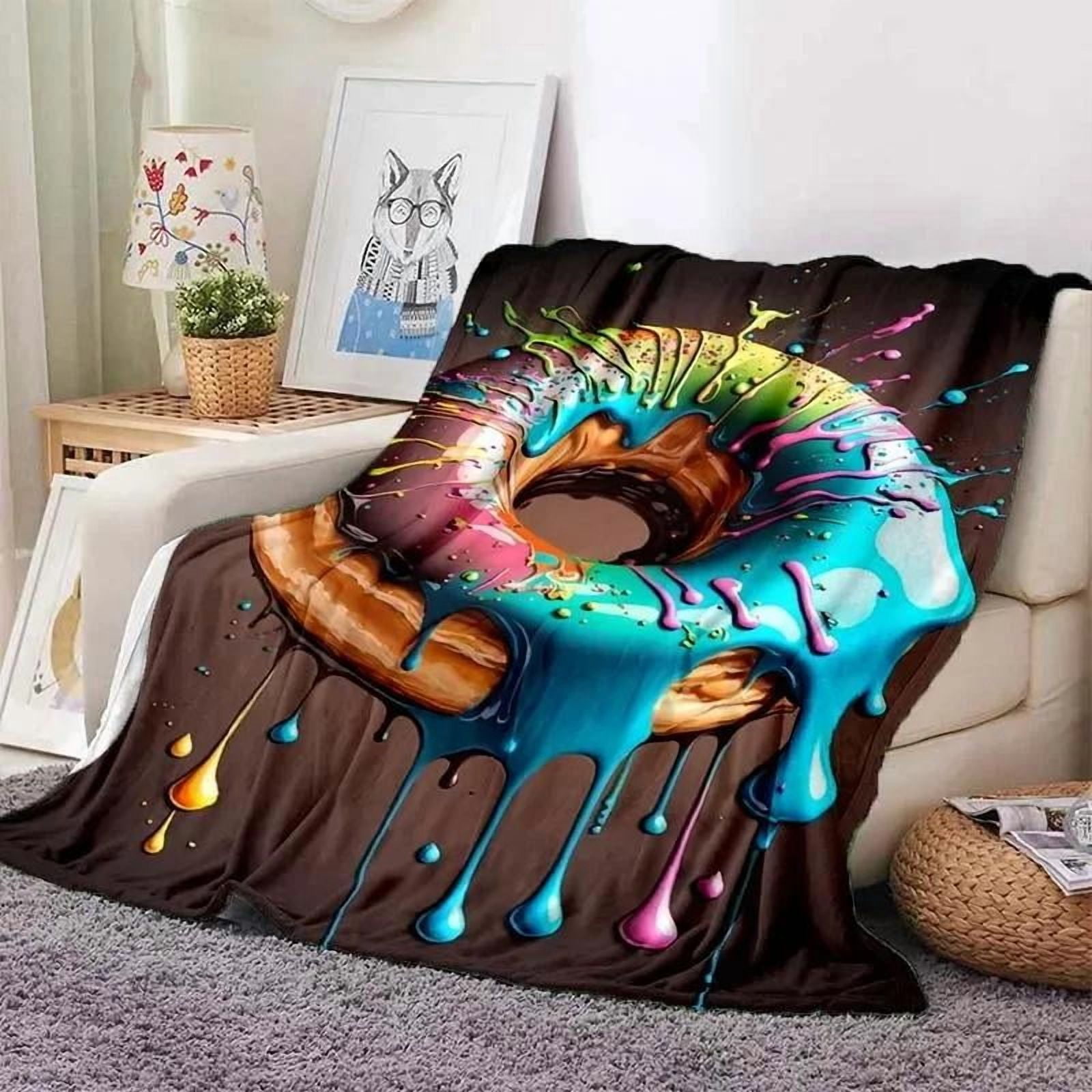Donut Mexican Tortilla Printed Flannel Blanket - Lightweight for Couch ...