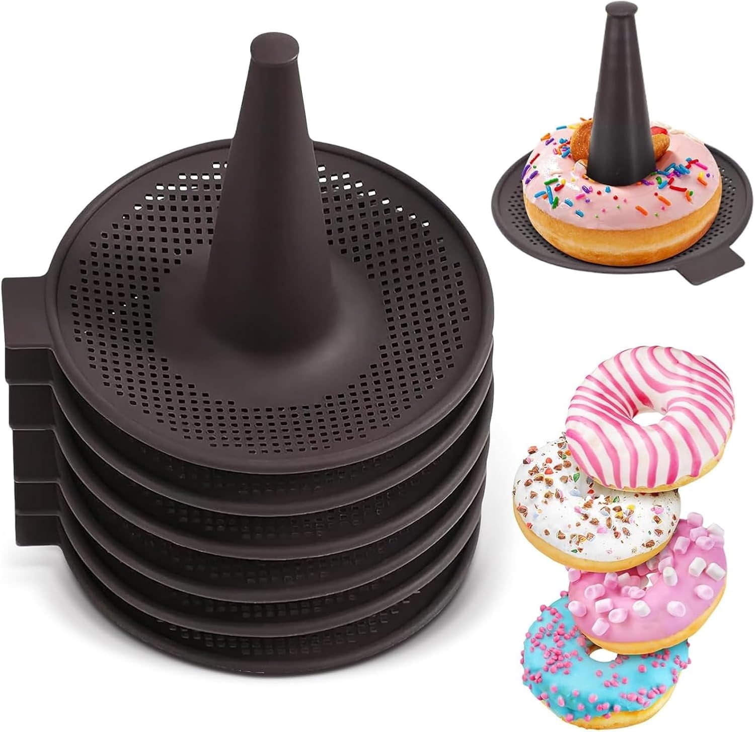 Donut Mold For Baking,Bagel Pan Set,6 Pieces Silicone Molds For Bagel ...