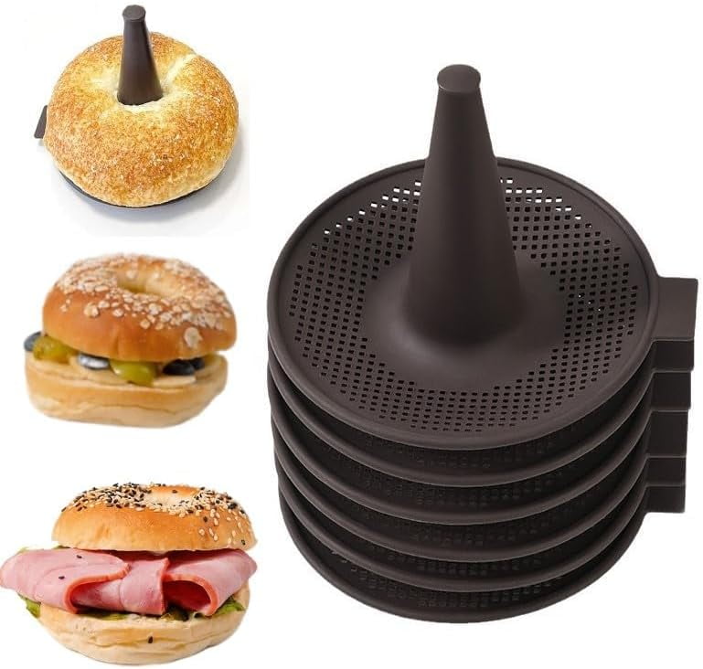 Donut Mold for Baking, Bagel Molds Set, 6-Pack Silicone Baking Mold Set ...