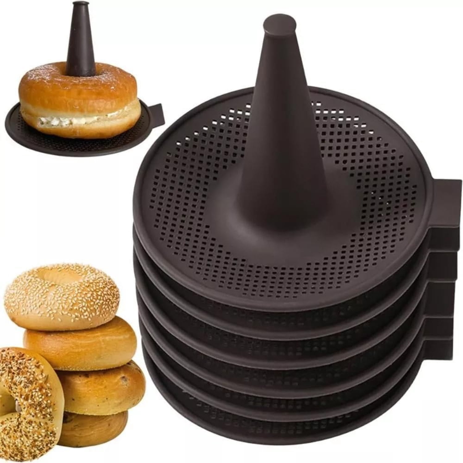 Donut Mold for Baking,Donut Pans Set,6 Pieces Pastry Molds for Bagel ...