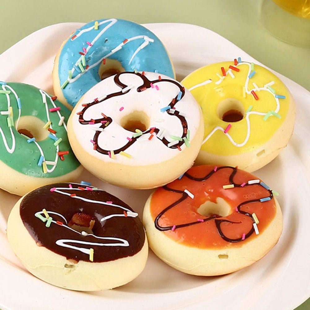 Donut Pan Silicone Non-Stick Doughnut Cake Bagel Baking Tray Reusable 6 ...