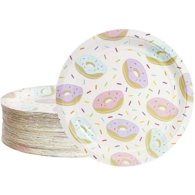 Donut Party Supplies, Sprinkle Plates (9 in., 80 Pack) - Walmart.com