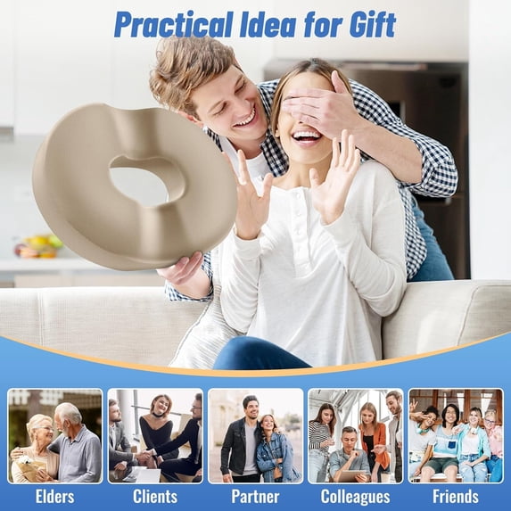 Donut Pillow Seat Cushion Chair Pad for Tailbone Pain Relief and ...