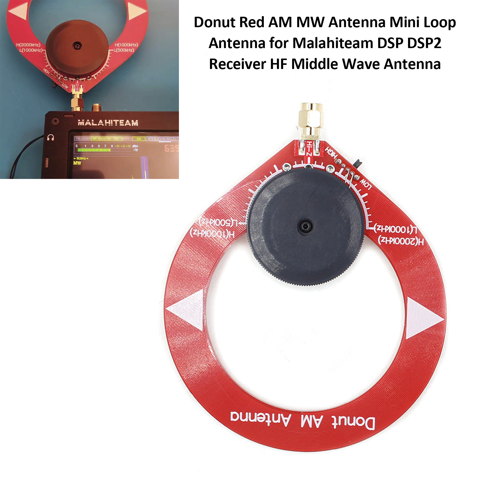 Donut Red AM MW HF Antenna Mini Loop Antenna for Malahiteam DSP DSP2 ...