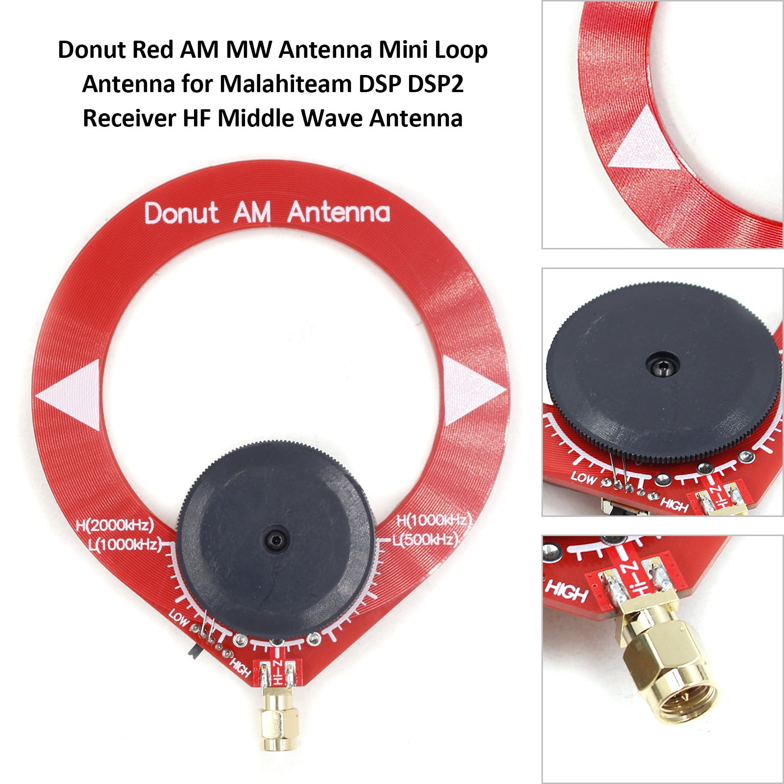 Donut Red AM MW HF Antenna Mini Loop Antenna for Malahiteam DSP DSP2 ...