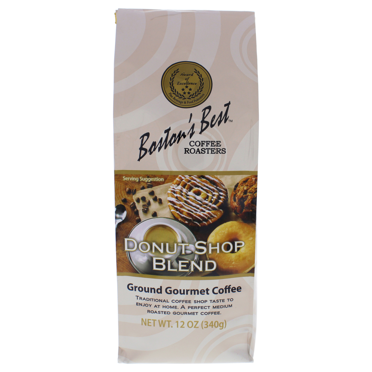 Donut Shop Blend Ground Gourmet Coffee by Bostons Best for Unisex - 12 ...