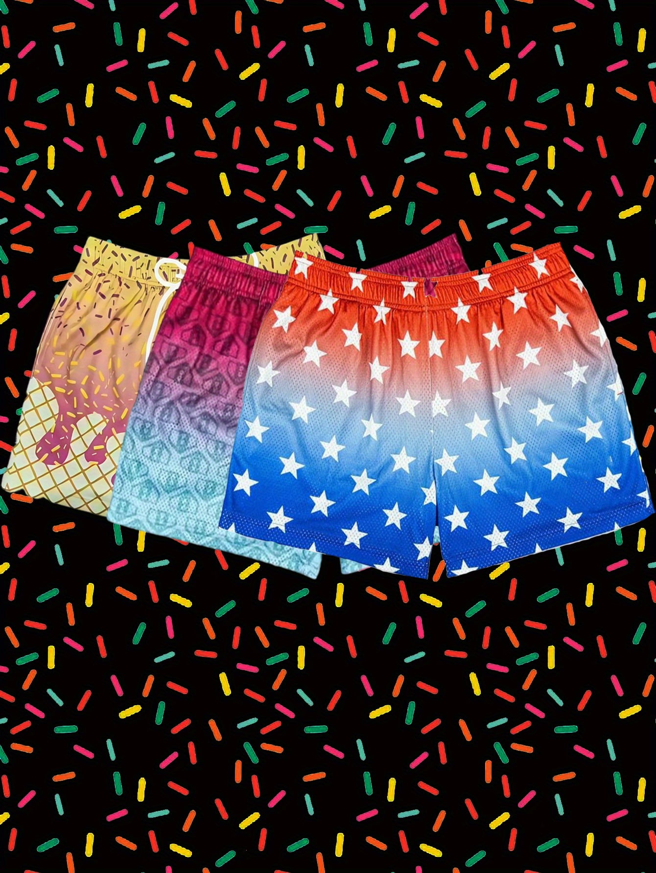 Donut Shorts In Strawberry Adult-Sized Breathable Workout Shorts ...