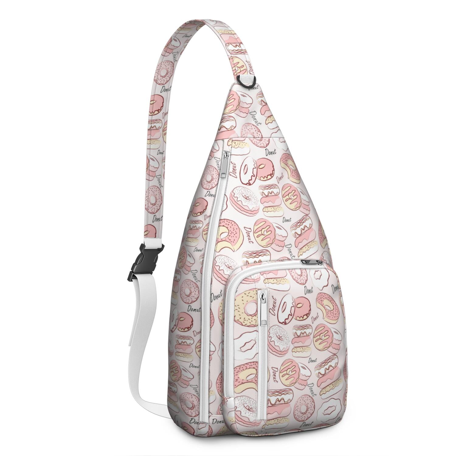 Donut Sling Backpack – Cute Pink Dessert-Themed Crossbody Daypack for ...