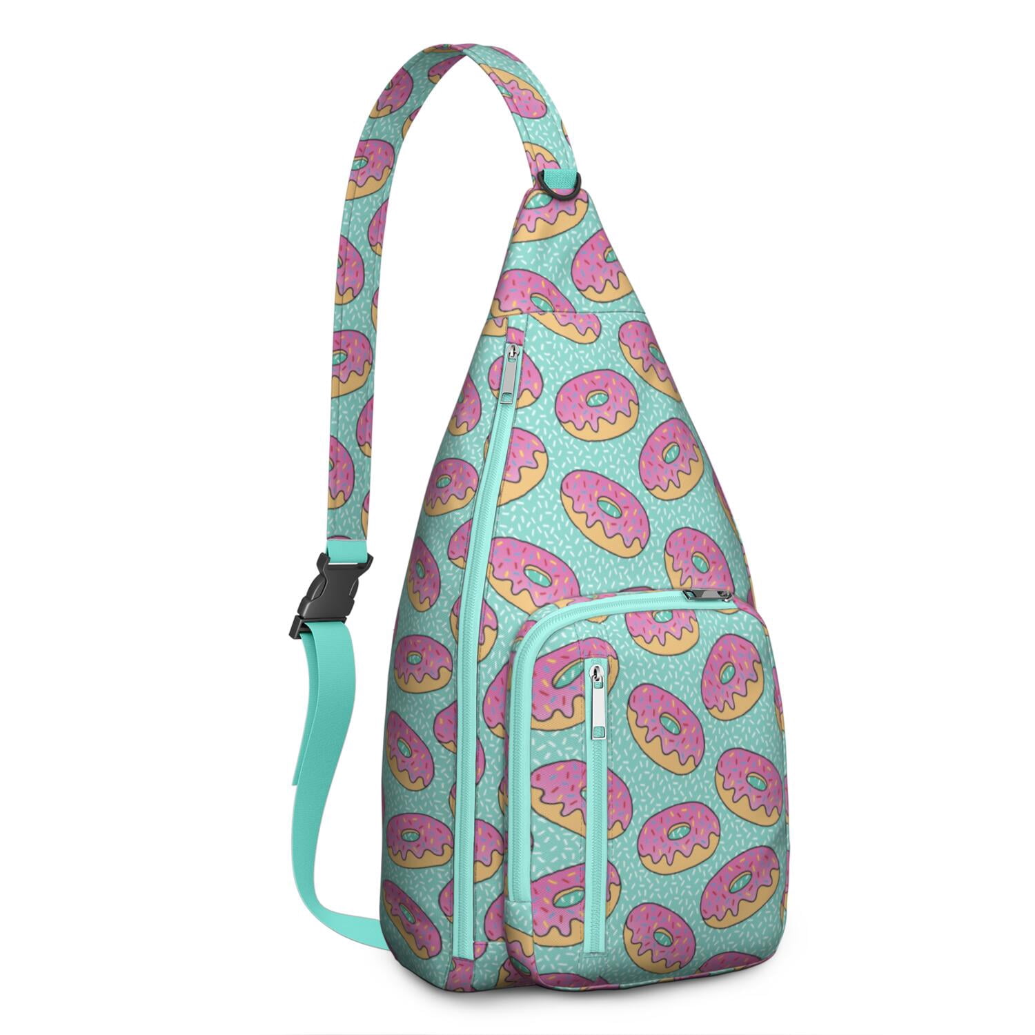 Donut Sling Backpack – Cute Pink Dessert-Themed Crossbody Daypack for ...
