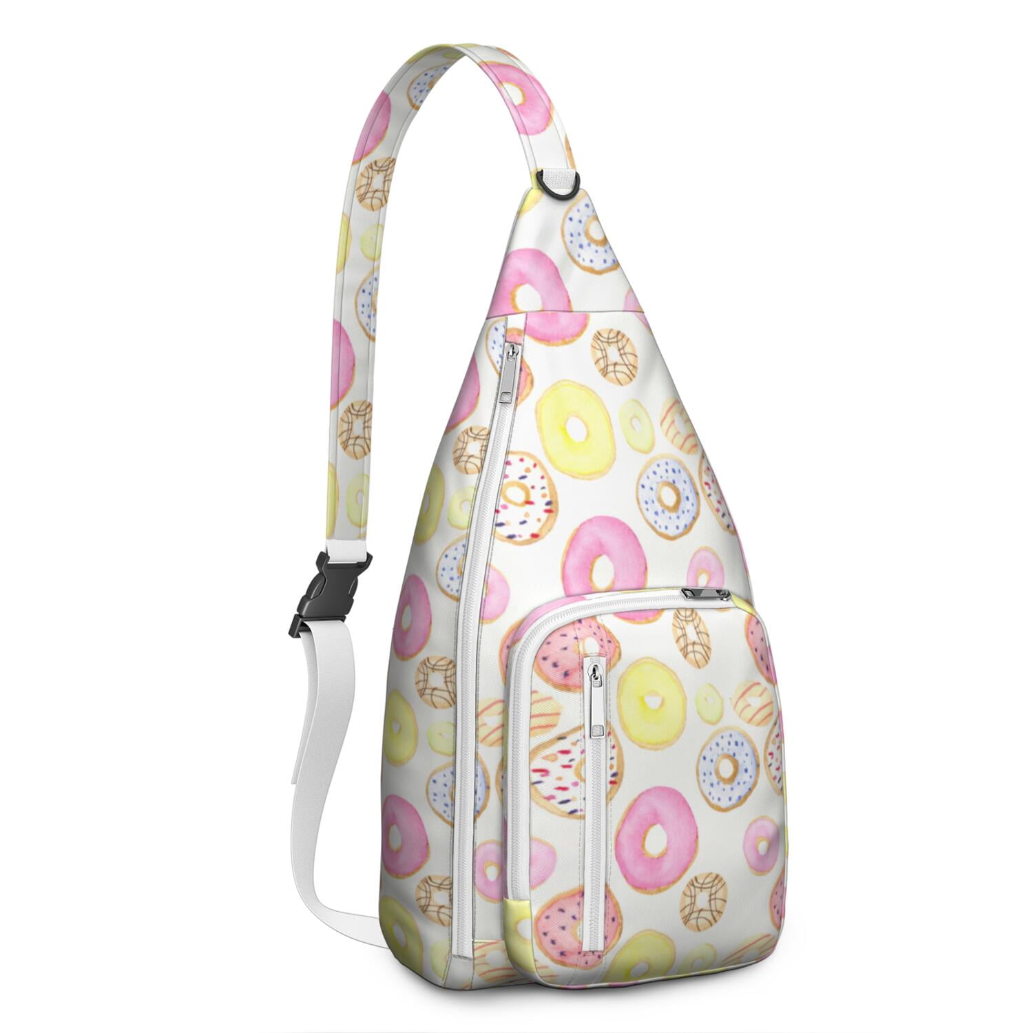 Donut Sling Backpack – Cute Pink Dessert-Themed Crossbody Daypack for ...
