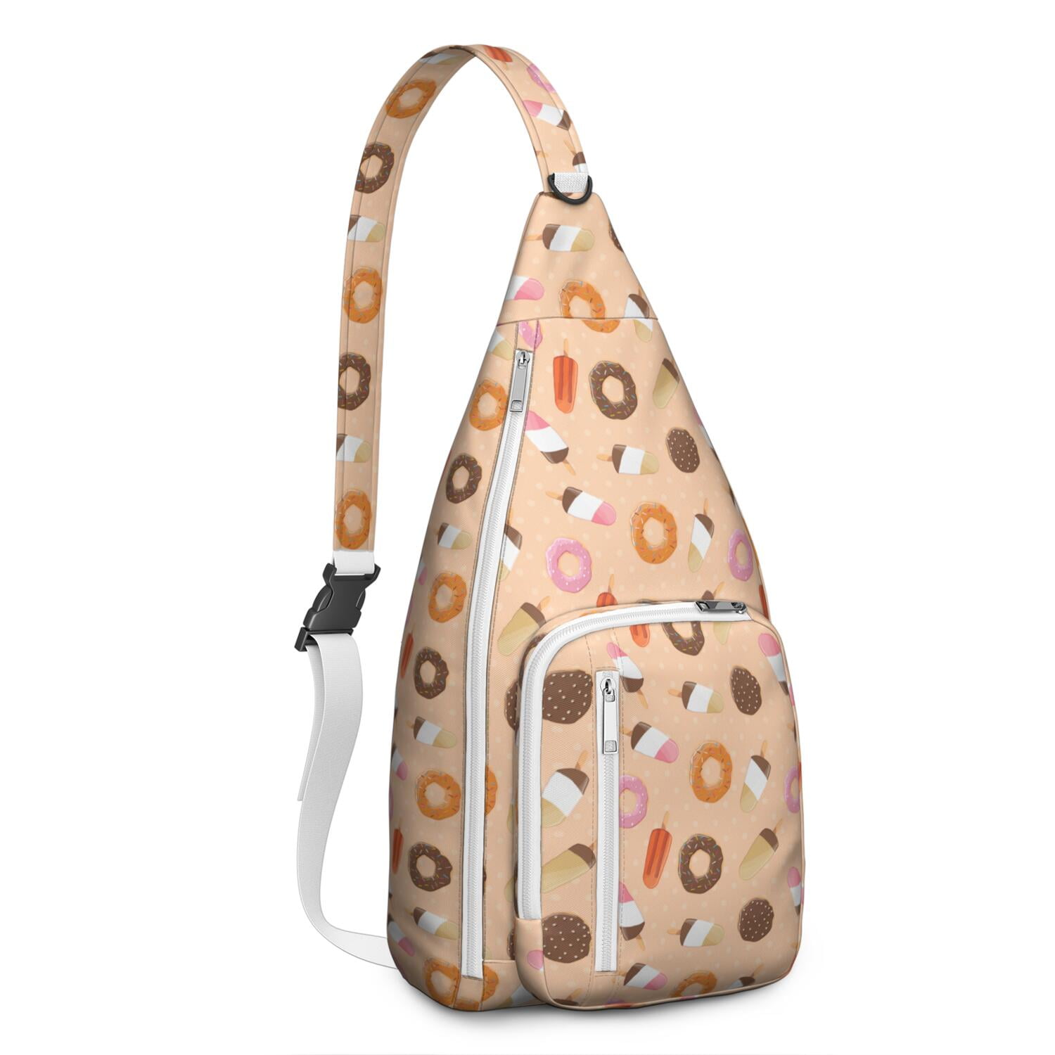 Donut Sling Backpack – Cute Pink Dessert-Themed Crossbody Daypack for ...