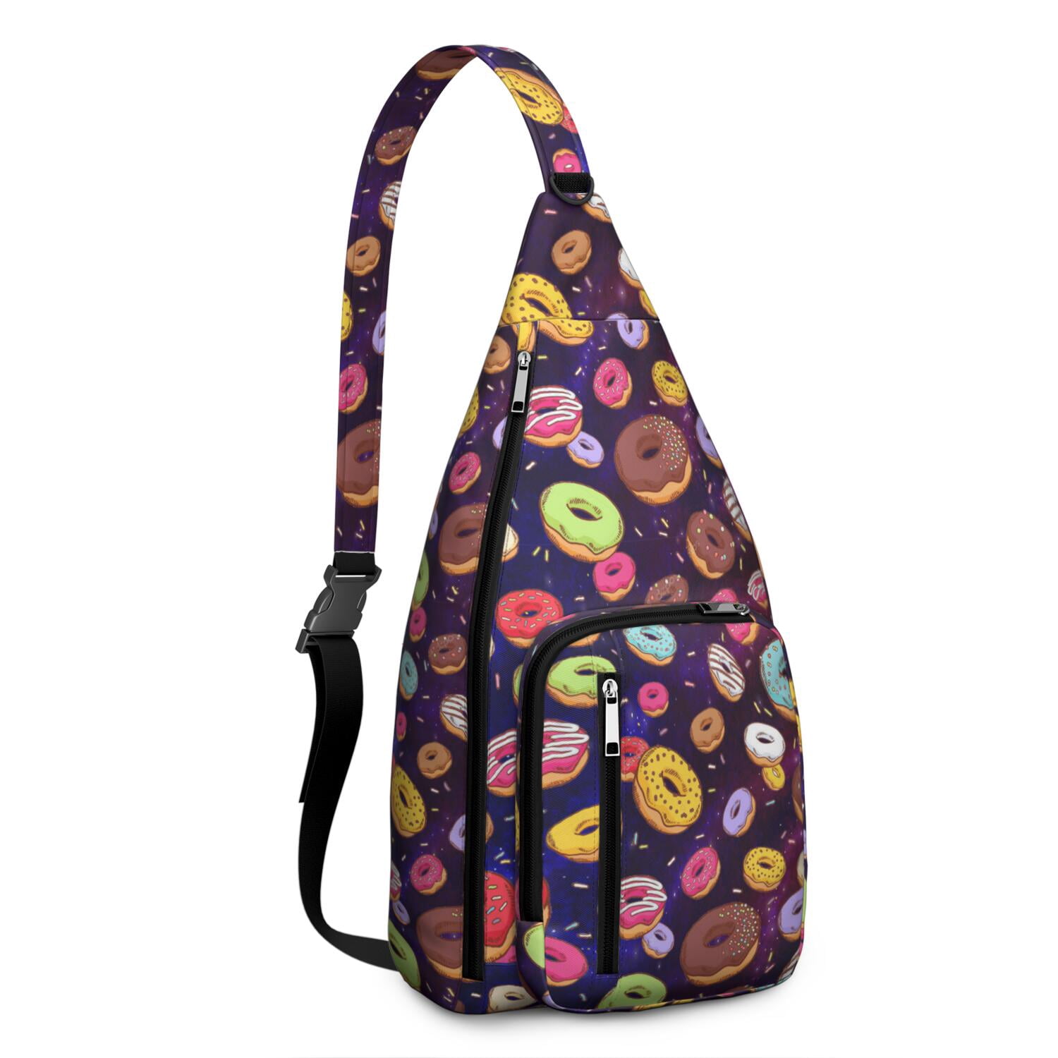 Donut Sling Backpack – Cute Pink Dessert-Themed Crossbody Daypack for ...