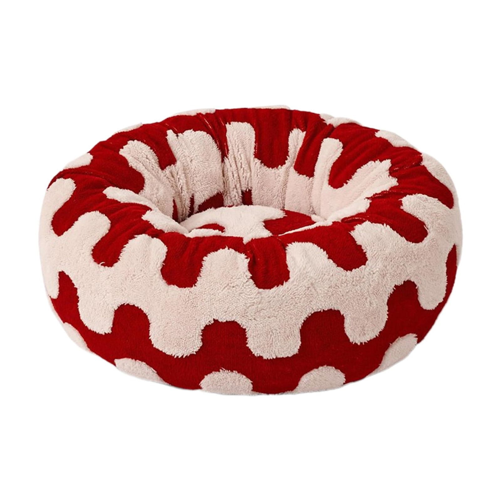 Donut Small Dog Bed - Round Cat Beds for Indoor Cats Calming Pet Beds ...