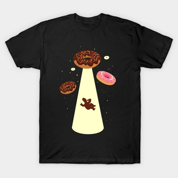Donut Spaceship Beam Tee Dessert Lover Cosmic Food Art Space ...