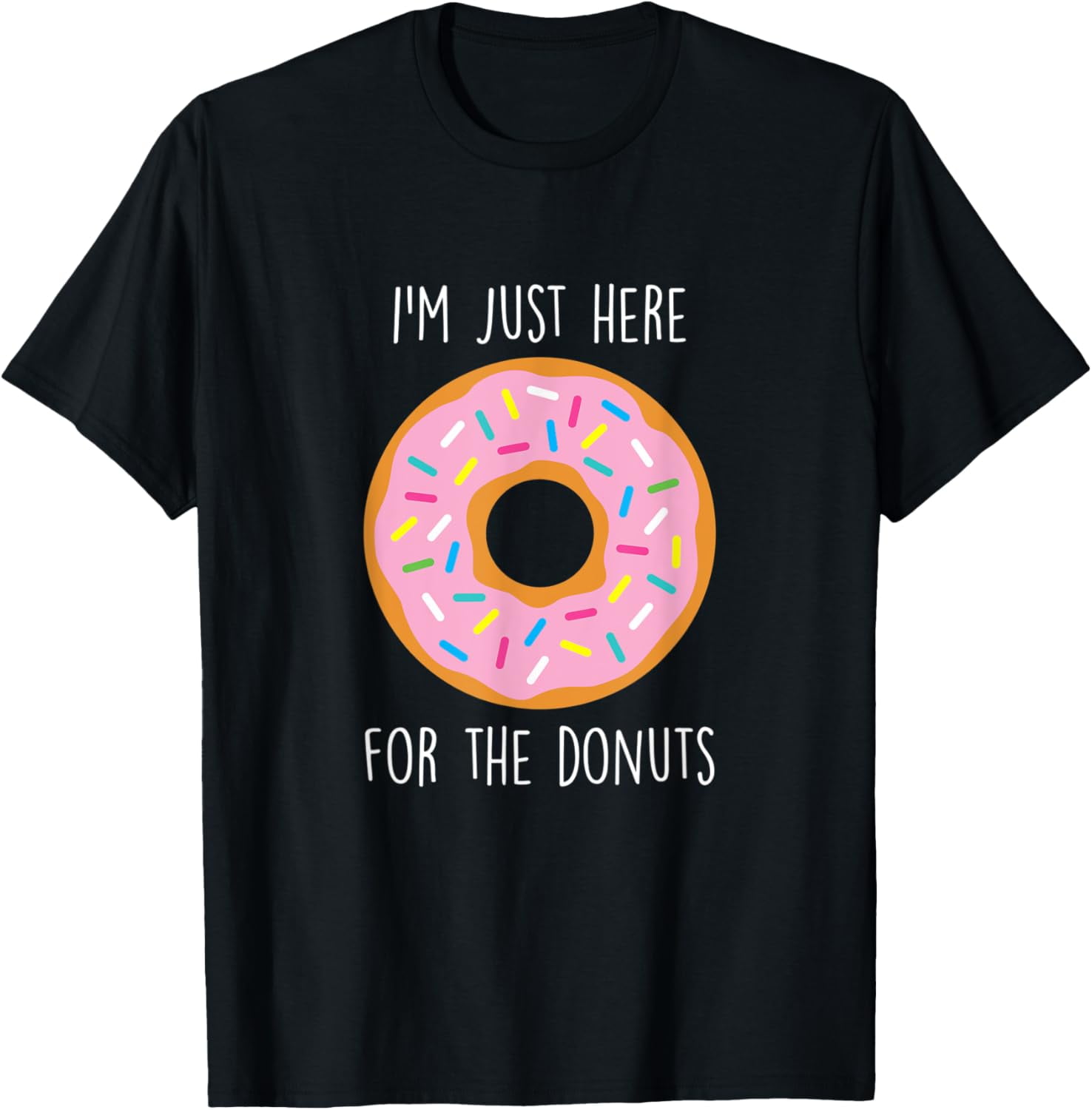Donut Sprinkles Doughnut Fried Dough Sweet Snack Dessert T-Shirt ...