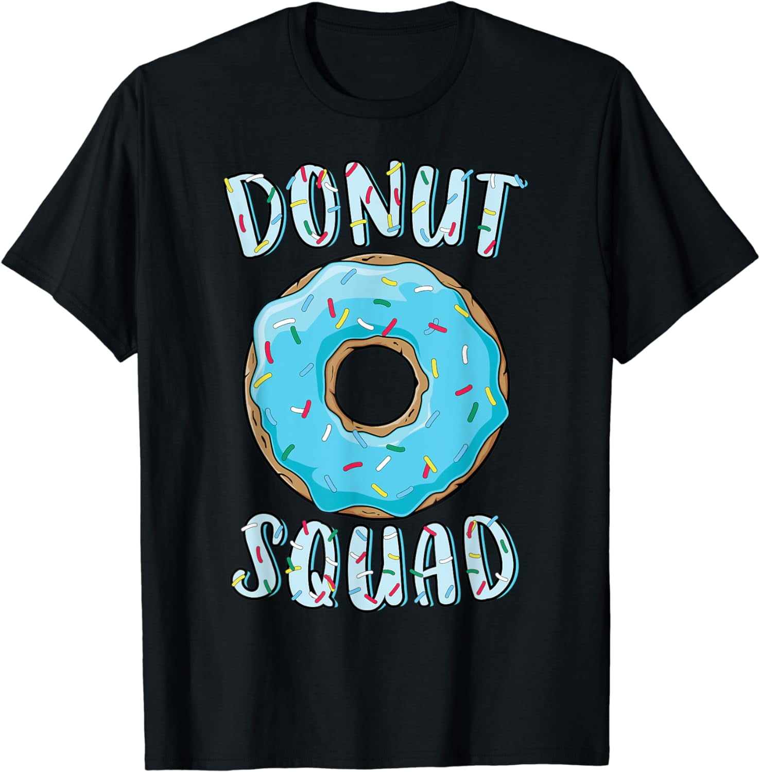 Donut Squad Matching Donut Party Blue Doughnut Sprinkles T-Shirt ...