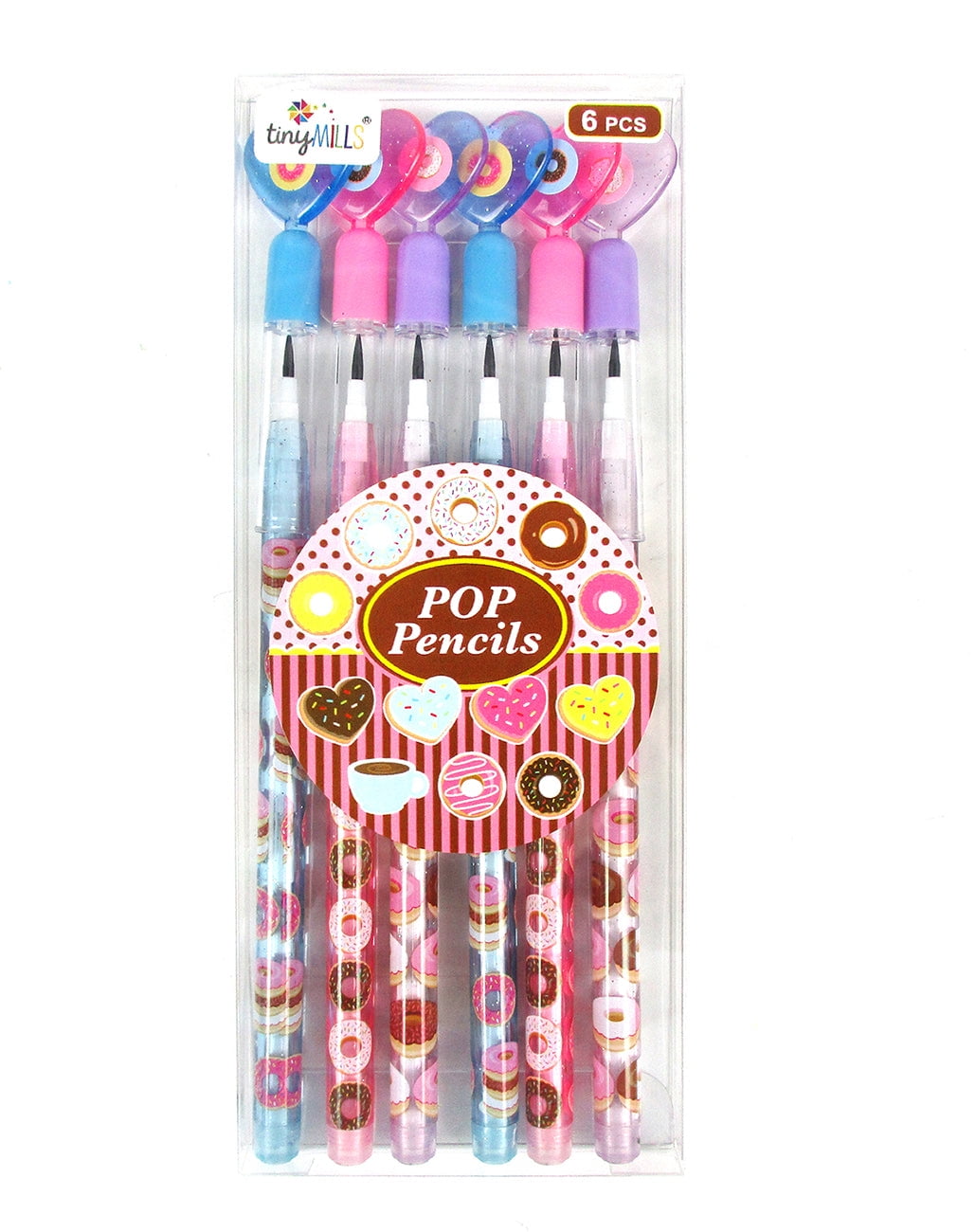 Donut Stackable Point Pencils - Set of 6 - Walmart.com