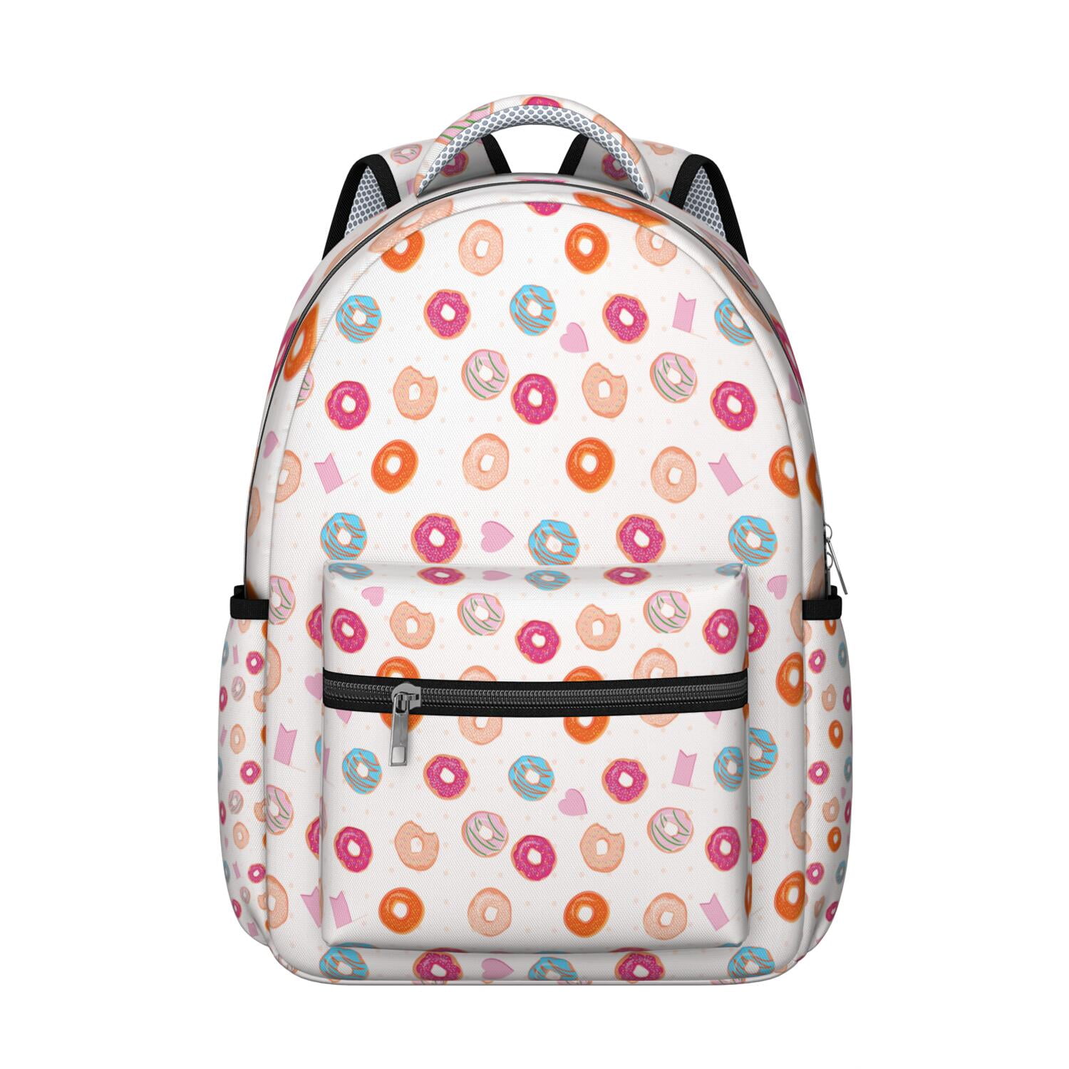 Donut Students Backpack Dessert Colorful Funny Cute Candy Cake School ...
