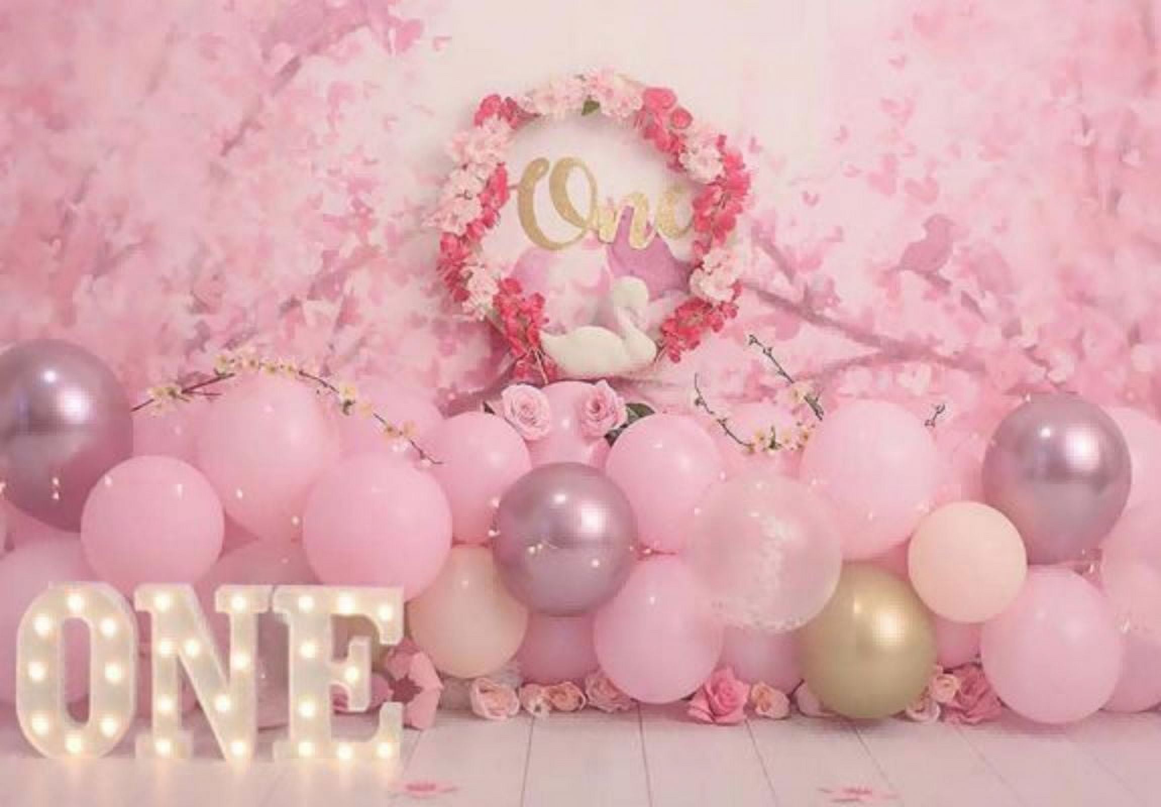 Donut Sweet One Backdrop Birthday Party Pink Sweet Candy First Birthday ...