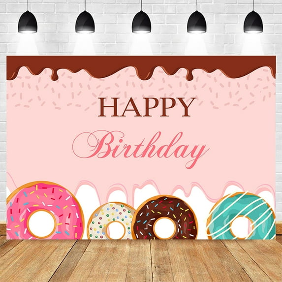 Donut Theme Photography Background Birthday Party Decoration Cake Table ...