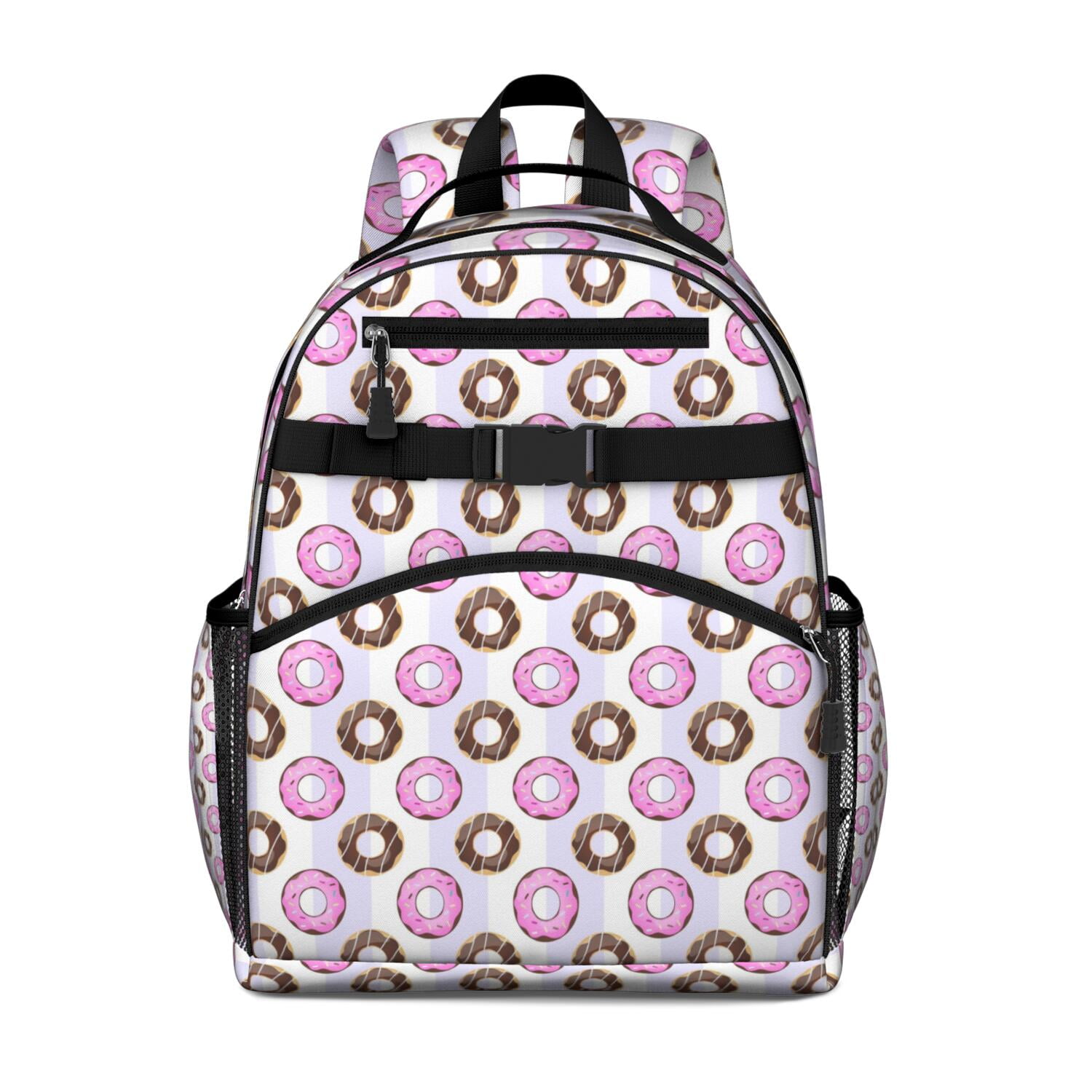 Donut-Themed Waterproof School Backpack - Ergonomic Travel Daypack with ...