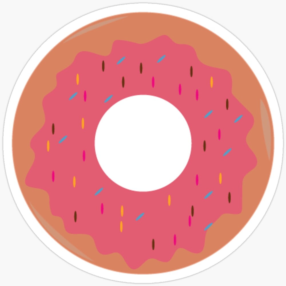 Donut With Sprinkles Sticker Sticker Phone Decal Water Bottle Stickers ...